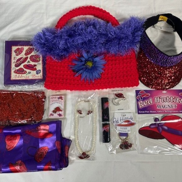 Red Hat Society | Accessories | Red Hat Ladies Society Purple Scarf Hat ...